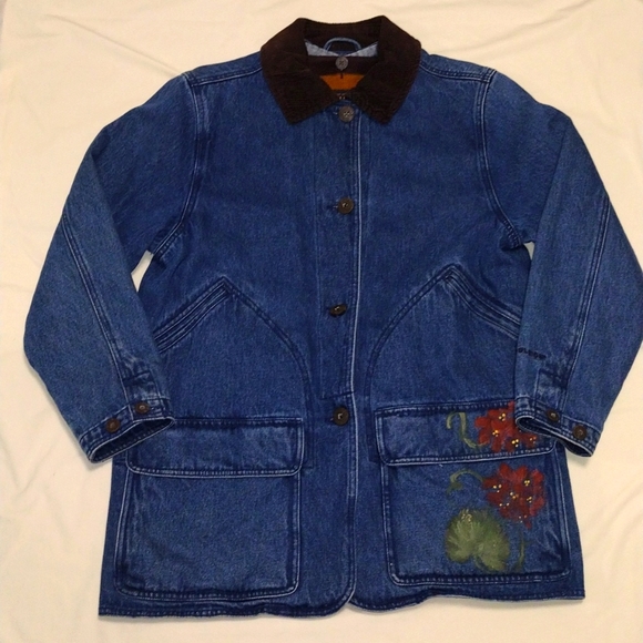 Woolrich | Jackets & Coats | Woolrich Womans Medium Fleece Lined Denim ...